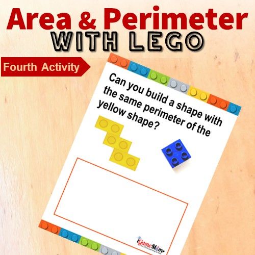 LEGO Building Challenge Games to Learn Area and Perimeter